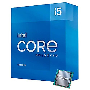Intel® Core™ i5-11600K Desktop Processor 6 Cores up to 4.9 GHz Unlocked LGA1200 (Intel® 500 Series & Select 400 Series Chipset) 125W