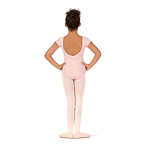 Theatricals Girls Cotton Pinched V-Back Short Sleeve Leotard Purple L TH5559C