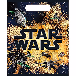 Unique Star Wars Classic Plastic Loot Bags, 9" x 7.5", Multicolor