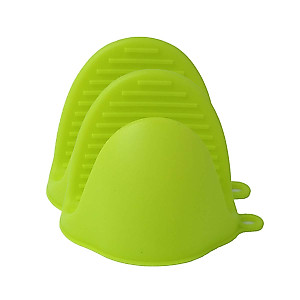 IMIKE Silicone Mini Oven Mitts,Cooking Mitts Pinch Grips Pot Holder Baking Oven Microwave Hand Clips,3-Pair