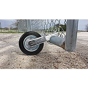 Mofeez Gate Wheel for Metal Swing Gate with 1-5/8" Thru 2" Gate Frames, Gate Support Wheel for Chain Link Fence, Prevent Gate from Dragging