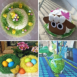 Supla 286 g (10 oz) 13 Colors Shredded Paper Easter Grass Easter Gift Bag Basket Grass Filler Stuffers Paper Shreds Grass in Hot Pink Yellow Dark Green Light Green Sky Blue Lavender for Easter Egg Hunt Party Decorations