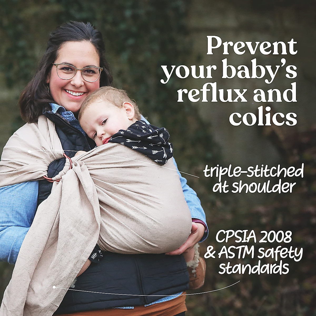 Nalakai Ring Sling Baby Carrier, Soft Linen Baby Sling, Baby Wrap, Comfort, Style, and Giving Back - Carry Your Little One with Love