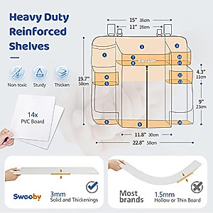 Sweeby Diaper Organizer for Changing Table and Crib Diaper Stacker Nursery Organizers for Cribs Hanging Diaper Caddy Organizer for Baby Essentials
