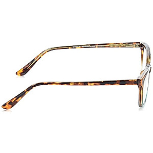 Sofia Vergara x Foster Grant Women's Teresa Reading Glasses Cat-Eye, Tortoise and Crystal Turquoise, 52 mm + 1.75