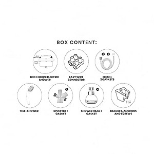 BOCCHERINI Electric Shower Head Water Heater For Bathroom 110V / 120V Ducha Electrica Para Agua Caliente Regadera Duchas Electricas / 3 Temperature Water Selector