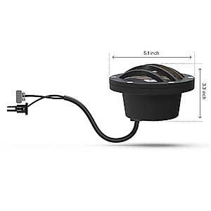 Malibu 4 Pack Outdoor Low Voltage Well Lights 4 Watt 200 Lumen LED Landscape Lighting Kit 2800K Warm White Metal In-Ground Light with Connector