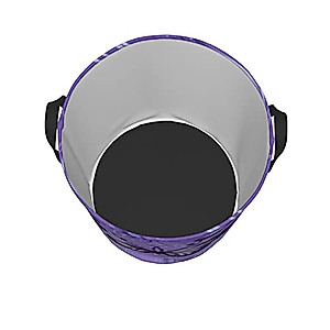 KiuLoam Purple Butterfly 19.6 Inches Large Storage Basket Collapsible Organizer Bin Laundry Hamper for Nursery Clothes Toys