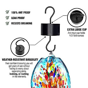 Ant Moat for Hummingbird Feeders 2 Pack Black