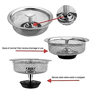 1 Pc Kitchen Sink Filter Stainless Steel Mesh Sink Strainer Filter Bathroom Sink Strainer Drain Hole Filter Trap Waste Screen