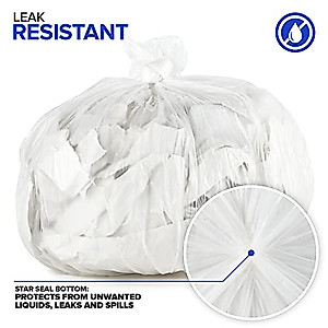 Stock Your Home Clear 2 Gallon Trash Bag (200 Pack) Un-Scented Small Garbage Bags for Bathroom Can, Mini Waste Basket Liner, Plastic Liners for Office Trashcan and Dog Poop, Bulk Household Supplies