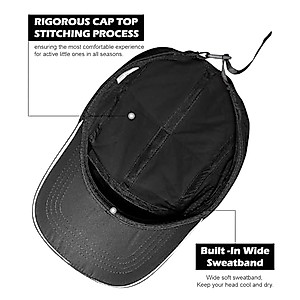Mens Breathable Mesh Running Hat Outdoor UPF 50+ Lightweight Baseball Golf Cap Black Quick Dry Sun Hat