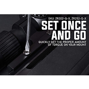 Monstrum 3-9x32 Rifle Scope with Rangefinder Reticle and Medium Profile Scope Rings | ZR252 Quick Release Scope Mount | Bundle