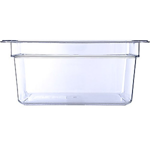Carlisle FoodService Products 10222B07 Polycarbonate Half-Size Food Pan, 7.7 qt. Capacity, 12-3/4 x 10-3/8 x 6", Clear (Case of 6)