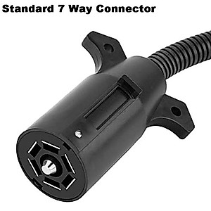 NEWSUN® 8.2ft RV-Ready 7-Way Plug Cord Wiring Harness, Brake & Light Control, Blade 7-Pin Trailer with Wire Cable, Ultimate Trailer Light Connector for All RVs