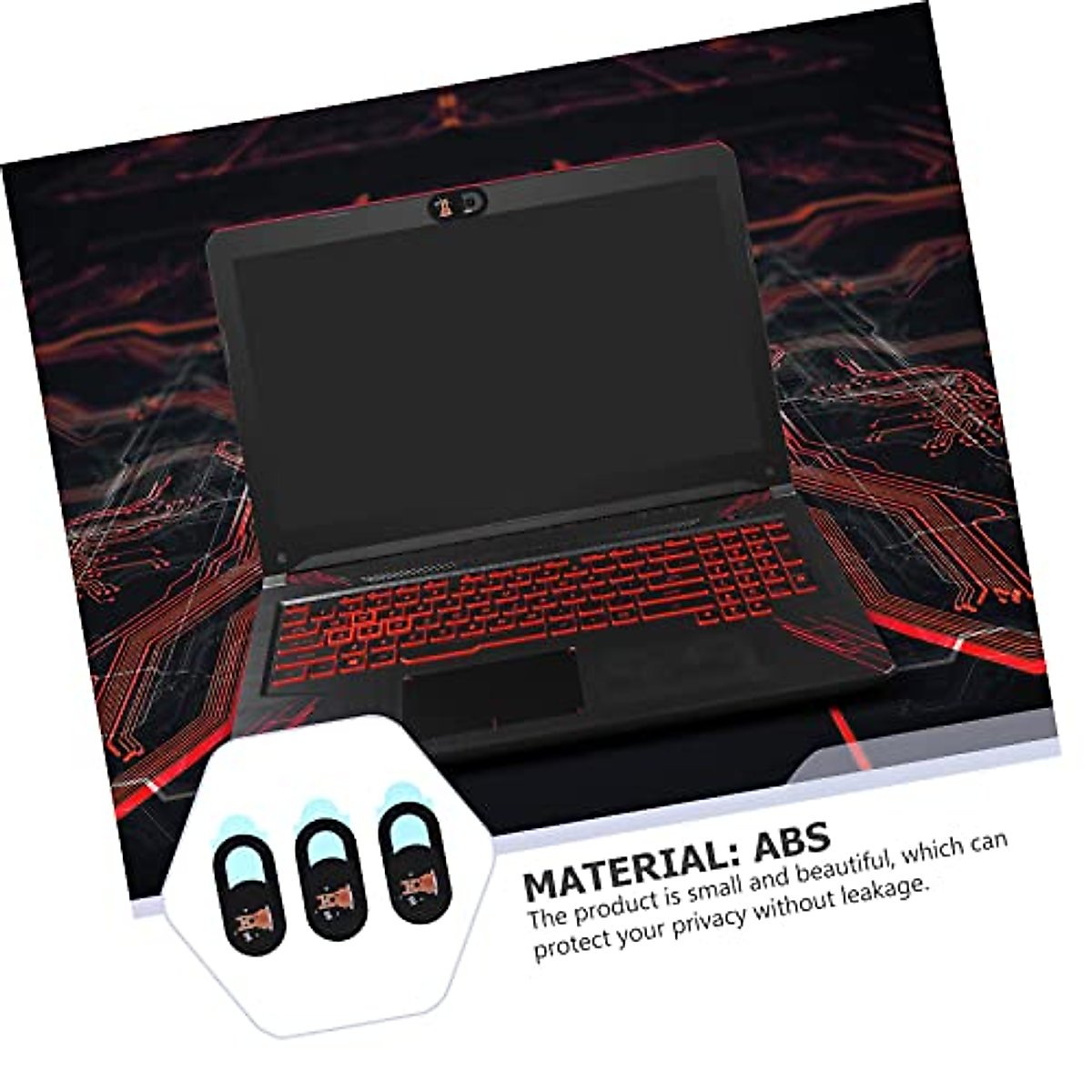 SOLUSTRE Computer Camera 3pcs Anti-Hacker Tablet Anti- for Laptop Cover Your Dog Computers Computer Hacker Phone Privacy Slide Cute Cellphones Creative Webcam Camera Pattern Patch Computers Laptops