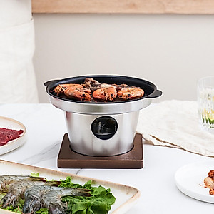 RSBFER Mini Alcohol Barbecue Stove - Japanese Small Tabletop Charcoal Grill Household Smokeless Barbecue Stove for Yakiniku Takoyaki