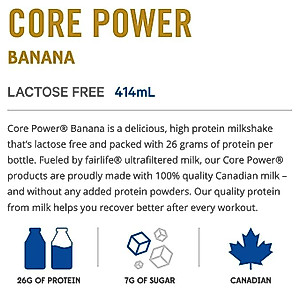 Fairlife Core Power 26g Protein Milk Shakes, Banana, (Pack of 4) Made with Canadian Milk (Shipped from Canada) by TrendnSave