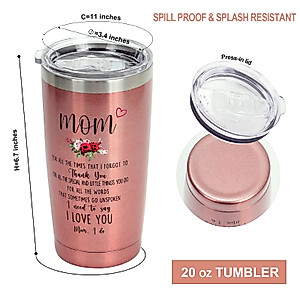 IIFLYDSFA Gifts For Mom 20 Oz Stainless Steel Insulated Tumbler Mothers Day Gifts For Mom From Daughter Son Birthday Christmas Gifts Idea For Mom Women Wife Unique Best Mom Ever Gifts