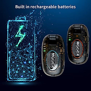 MOOER Air Plug AP10 2.4Ghz Chargeable Guitar Wireless System for Electric Guitar, Violin, Acoustic Instruments with Piezoelectric Pickups, Guitar Transmitter Receiver Active and Passive Pickups