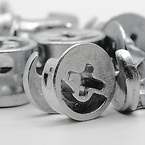 ReplacementScrews Eccentric Cam Locks Compatible with IKEA 103114 (Kullen, Alex, MICKE) Case with Flange - 12mm x 10mm - Zinc Alloy (Pack of 8)