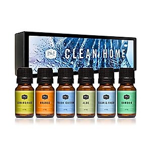 P&J Trading Fragrance Oil | Clean Home Set of 6 - Scented Oil for Soap Making, Diffusers, Candle Making, Lotions, Haircare, Slime, and Home Fragrance