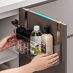 HIEEY 2 PACK Over the Cabinet Door Organizer Holder,Wall Mounted Storage Rack Hanging Shelf for Kitchen Cabinet, Cupboard, Pantry Door or Bathroom Shower Cosmetic