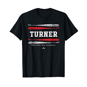 Vintage Baseball Bat Gameday Trea Turner Philadelphia MLBPA T-Shirt