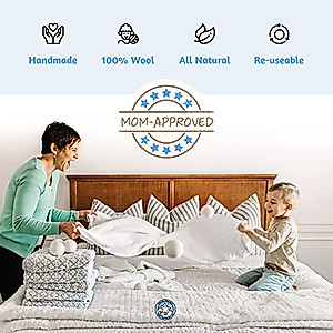 Wool Dryer Balls - Smart Sheep 6-Pack - XL Premium Natural Fabric Softener Award-Winning - Wool Balls Replaces Dryer Sheets - Wool Balls for Dryer - Laundry Balls for Dryer