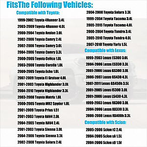 OYEAUTO Mass Air Flow Sensor 22204-22010 Compatible With Toyota 02-06 Camry 03-08 Corolla 01-10 Highlander 00-07 4Runner 99-10 Tacoma 3.4L 4.0L 01-05 RAV4 Lexus ES300/RX300 3.0L