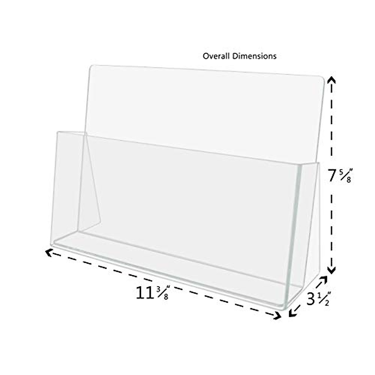 Marketing Holders 11" Wide Catalog Brochure Holder Pack of 4 Literature Table Display Counter top