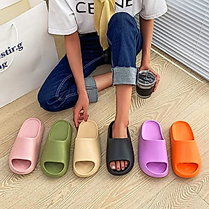 Platform Pillow Slippers Slides for Women and Men, EVA Anti-Slip Cloud Slippers Lightweight Spa Open Toe Shower Sandals for Indoor & Outdoor