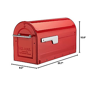 Architectural Mailboxes 7900-7R-SR Boulder Mailbox, Red