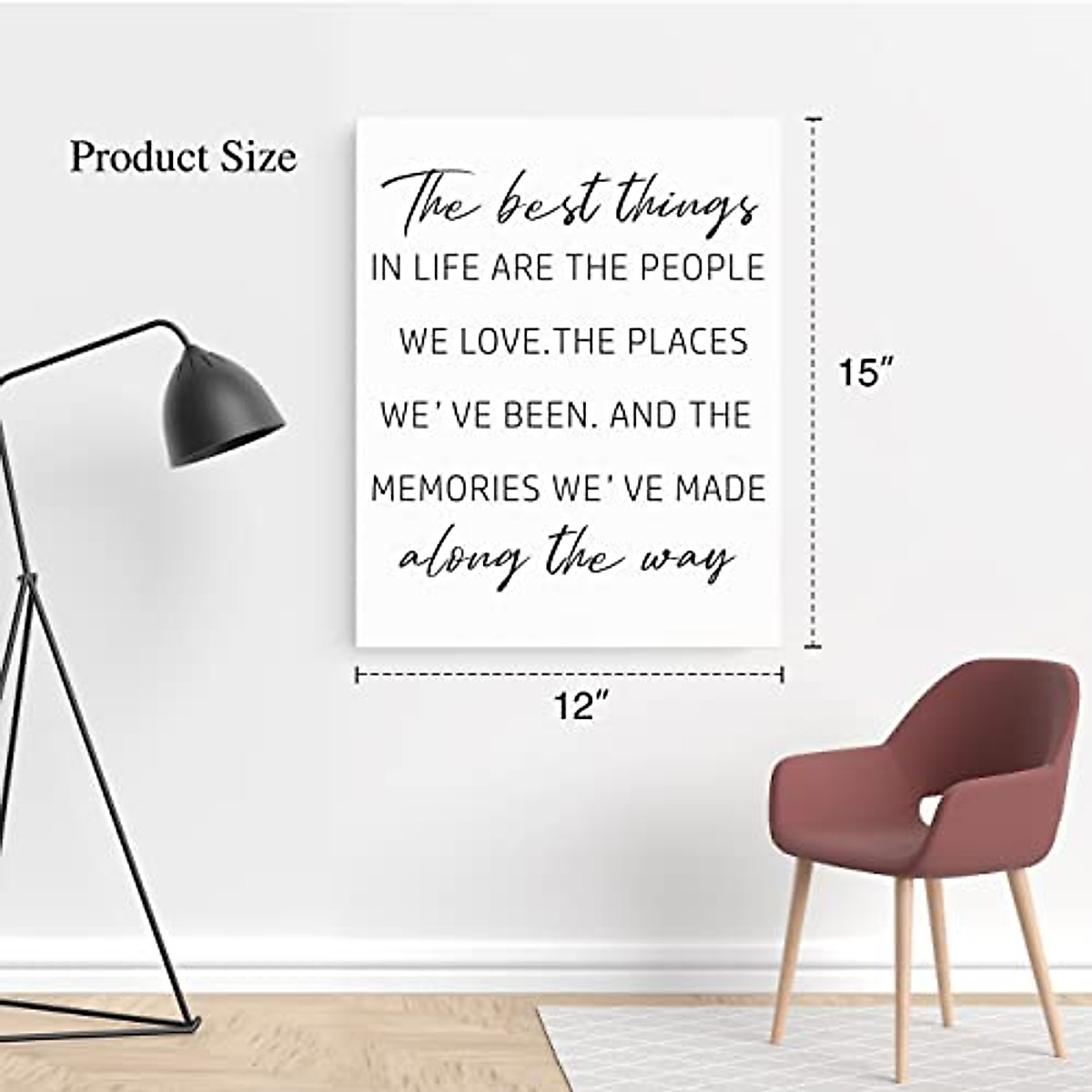 Motivational Wall Art, Colorful Canvas Prints, The Best Things In Life Are The People We Love, Nursery Decor, Kids Room Classroom Office Inspiration, 1 Sets 12x15 inch FRAMED – 011