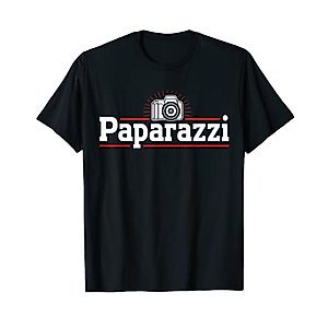 Photography Camera Lens Retro Paparazzi T-Shirt