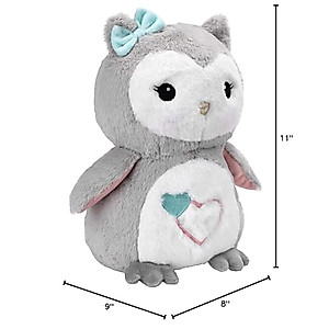 Lambs & Ivy Sweet Owl Dreams Gray/White Plush Stuffed Animal Toy - Sugar Cookie