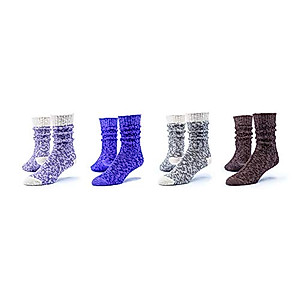 Maggie's Organics - Organic Cotton Ragg Socks - Classic for Women & Men - 4 Pairs - Unisex - Casual & Comfortable - Soft - Long Lasting - Made In The USA