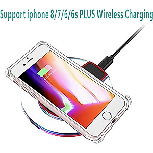 Folmeikat Compatible with iPhone 8 Plus Case, iPhone 7 Plus/iPhone 6 Plus/6s Plus Case Screen Protector Slim Shock Absorption Reinforced Corner Soft TPU Silicone Clear Case 5.5" (Clear)