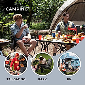 Camphor Designs Heavy Duty Portable Folding Camping Chair for Adults with Comfy Padded Backrest | for Outdoor & Sports, Backpacking, Beach, Lawn, Hunting, Tailgating, Fishing | Supports 400 Lbs