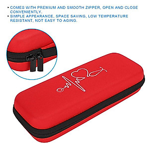 Stethoscope Carrying Case, Stethescopencase Case, Stethescopencase Holder, Portable Household Stethoscope Storage Box Organizer Case Storage Bag Container(Red)