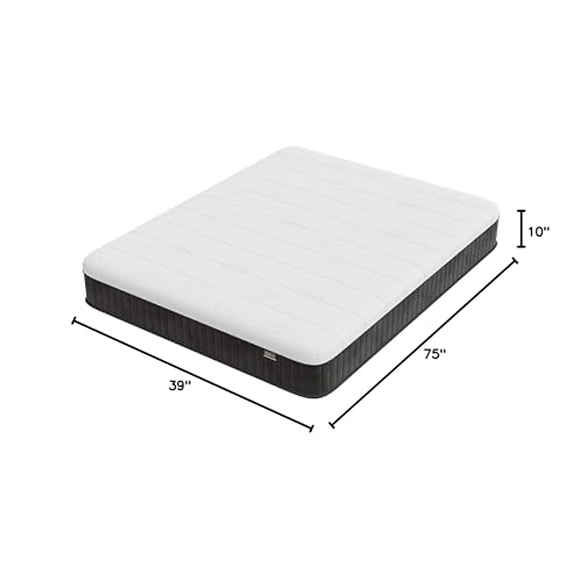 Swbvs Twin Mattress, 10 Inch Memory Foam Single Bed Mattress with Innerspring Hybrid Mattress in a Box Pressure Relief & Supportive Twin Size Mattress