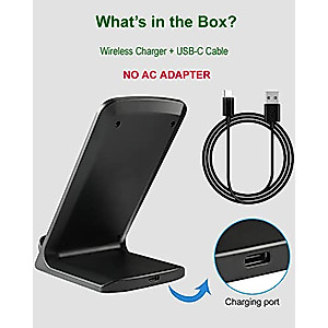 Pixel Wireless Charger Stand, Qi-Certified 10w Fast Wireless Phone Accessories Charging Station for Google Pixel 7 | 7 Pro | 6 | 6 Pro | 5 | 4 XL | 4 | 3XL | 3 | Buds Pro (Black)