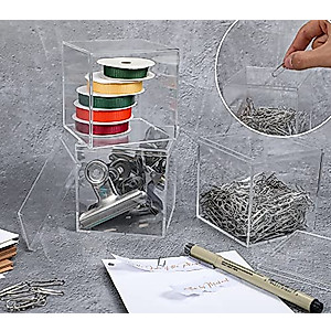 Kamehame Acrylic Boxes for Display 3 Pack Clear Plastic Square Cube, 3.3x3.3x3.3Inch/85x85x85mm Small Acrylic Box with Lid, Candy Pill and Tiny Jewelry Storage Boxes Organize Containers