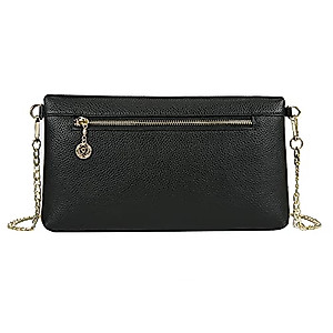 WILD WORLD Leather Hobo Handbag, Fashion eather Wristlet Clutch, Pretty Purse Bag for Women