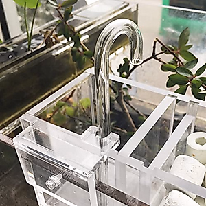 3-in-1 Aquarium Filter Boxes Transparent Acrylic Externa Hanging Water Purifier Aquarium Supplies for Home Restaurant Hotel Aquarium Tools(for widening Five Boxes and Seven Boxes)