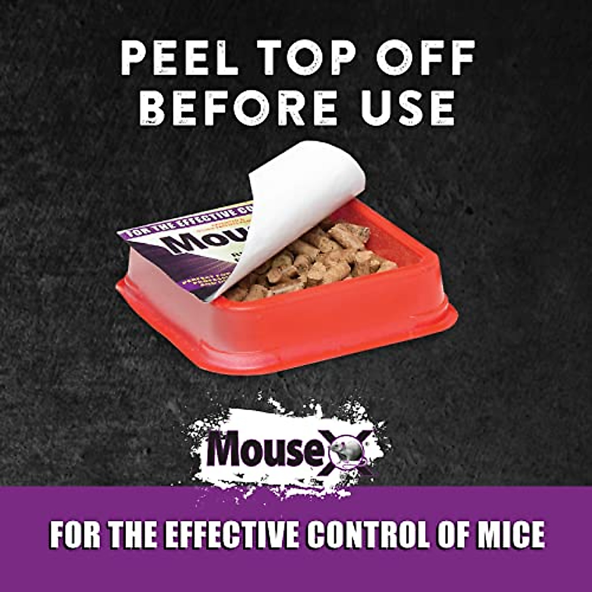 EcoClear Products 620109, MouseX Ready-To-Use Pre-Measured 3 oz. Bait Trays, 4-Pack