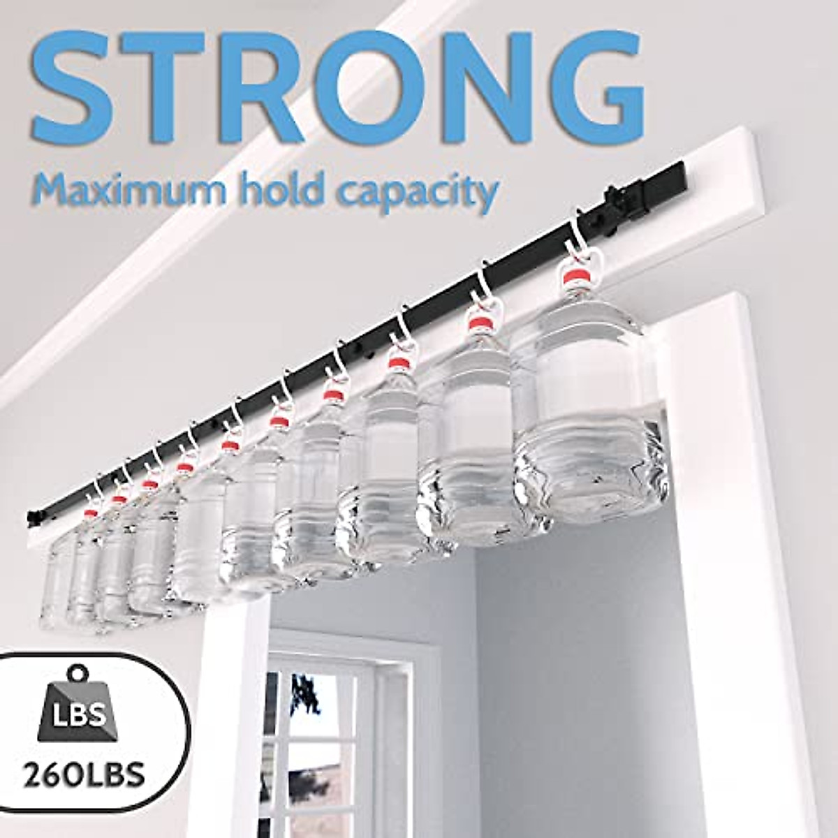 JZVXX 6FT Barn Door Hardware kit, Barn Door Track, Sliding Door Hardware kit, Easy to Install- Mini Version- Combination Track Mode- Step by Step Manual Included.(JD-6FT-mini-5)