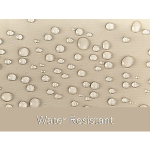 Covermates Square Patio Accent Table Cover - Patio Outdoor Furniture Cover, Water Resistant Outdoor Ottoman/Side Table Cover, Elite 300D Polyester, 30W x 30D x 18H, Khaki