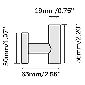 CANLUXY Towel Hooks for Bathroom 2 Pack - Robe Hooks for Kitchen Bath Wall Mounted - Towel Robe 2 Hooks Brushed