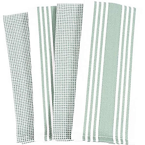 KAF Home Kitchen Towels, Set of 4 Absorbent, Durable and Soft Towels | Perfect for Kitchen Messes and Drying Dishes, 18 x 28 – Inches, Sage